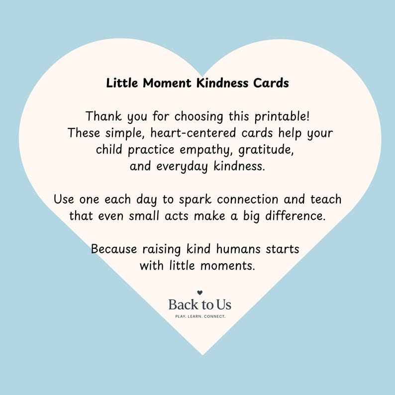 Kindness Cards for Preschoolers: Empathy & Gratitude Activities (PDF ...