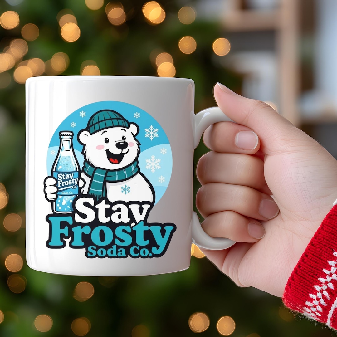 Polar Bear Coffee Mug | Stay Frosty Soda Co., Retro Winter Gift - Etsy UK