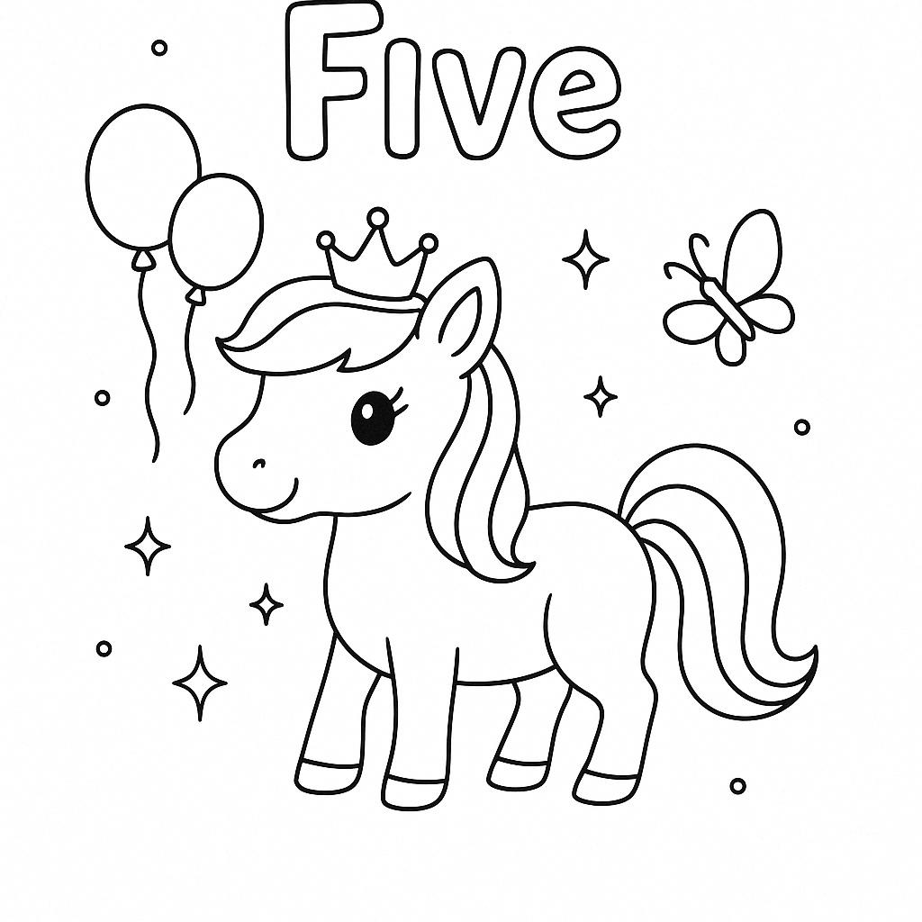 Personalized Princess Birthday Coloring Pages for Girls, Set of 6 ...