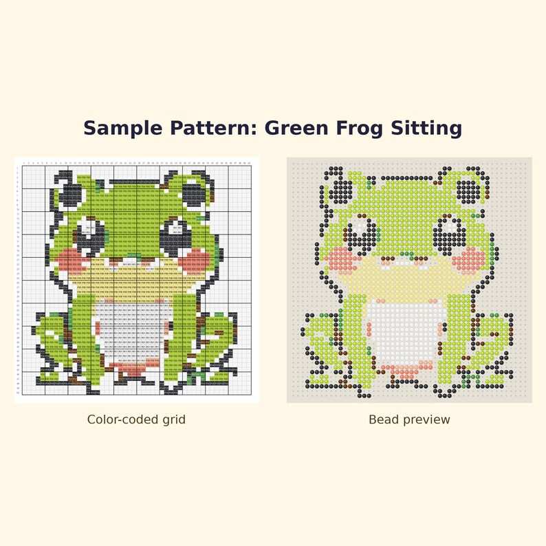 Frog Pals Perler Bead Patterns Bundle | 24 Kawaii Designs (PDF Download ...