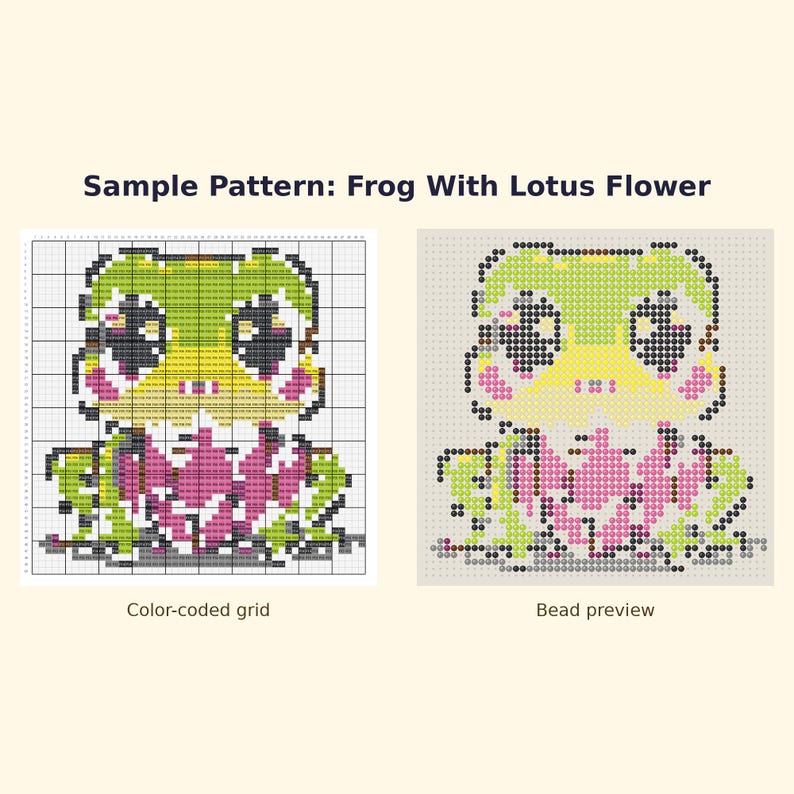 Frog Pals Perler Bead Patterns Bundle | 24 Kawaii Designs (PDF Download ...