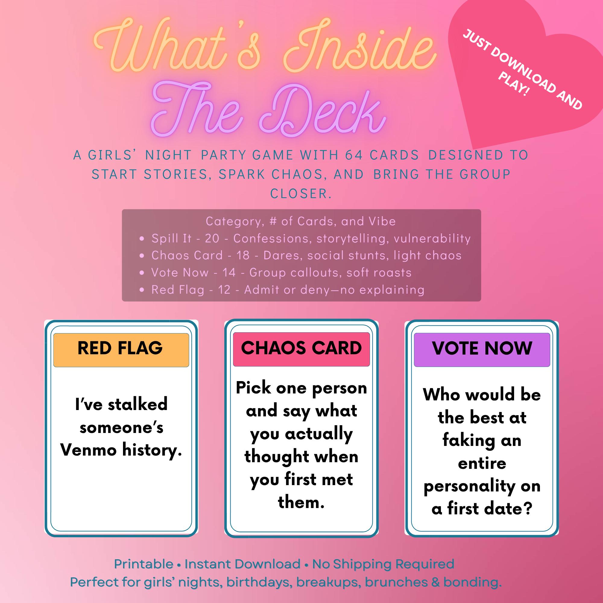 Unpack That – Girls Night Card Game | Bachelorette Party | Drinking ...