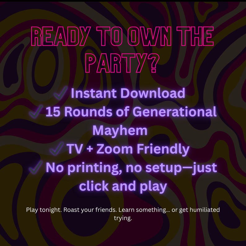 Talk of the Decade - Zoom Game | Trivia Game | Game Night | Drinking ...