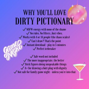 Dirty Pictionary Game – Adult Party Game | Drinking Game | Instant ...