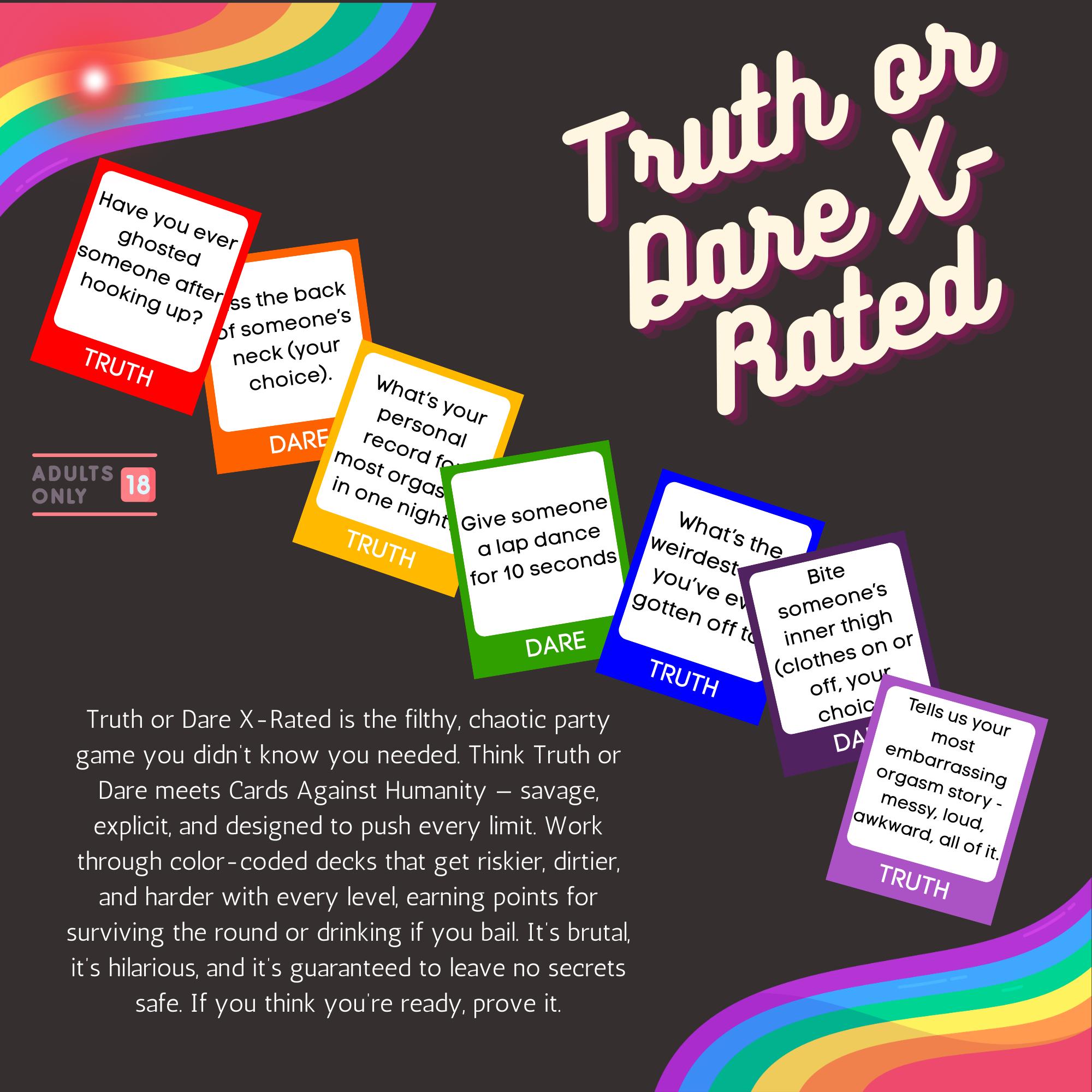 Truth or Dare X-rated - Party Game | Drinking Game | Adult Party Game ...