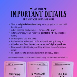 Dirty Pictionary Game – Adult Party Game | Drinking Game | Instant ...