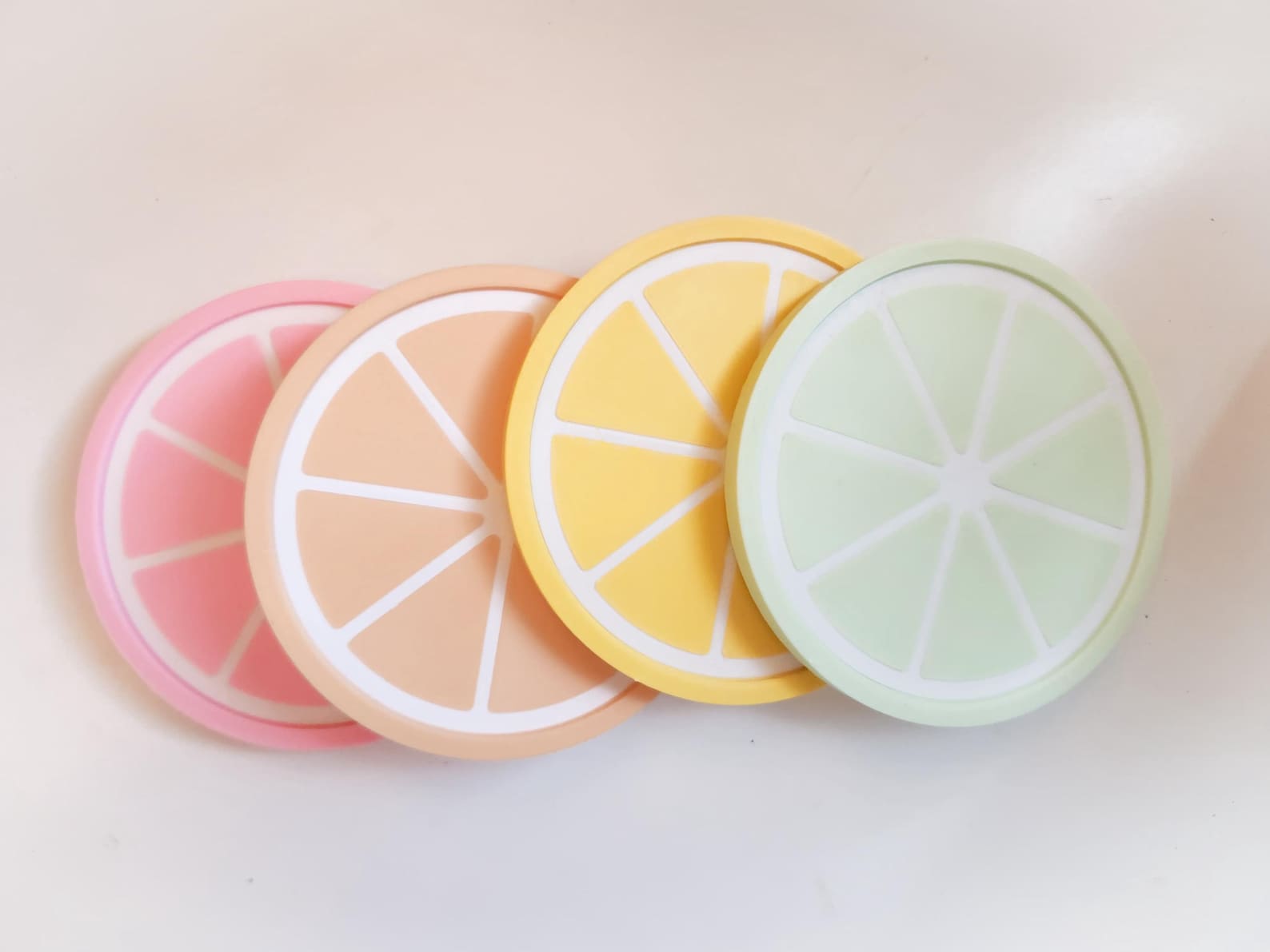3D Printable Citrus Coaster Set: Lemon, Lime, Orange, Grapefruit (STL ...