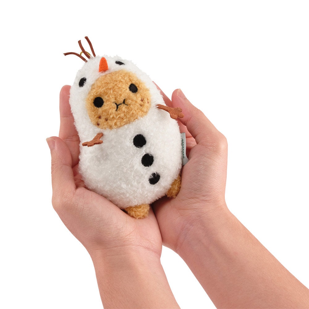 Snowman Potato Fluffy Mini Plush Toy, Cute Potato Christmas Xmas Spud ...