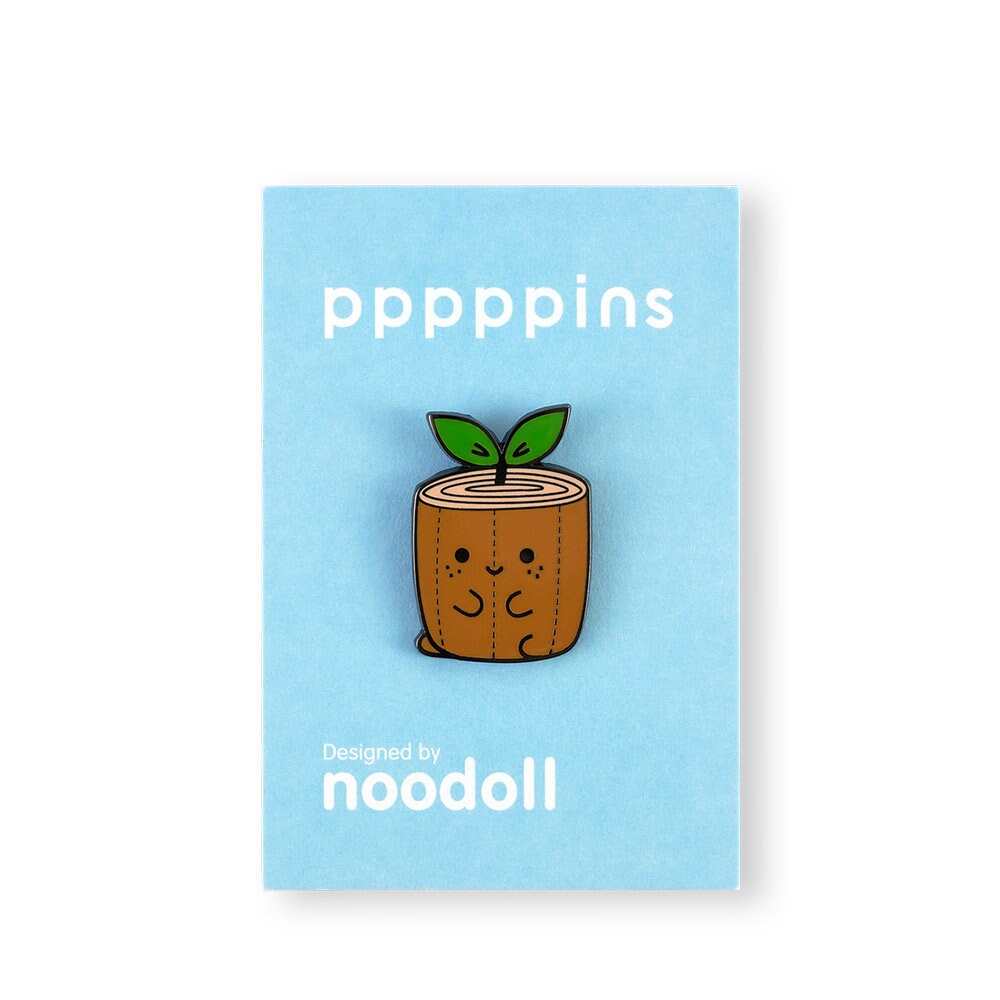 Tree Stump Hard Enamel Pin Cute Nature Pin - Etsy