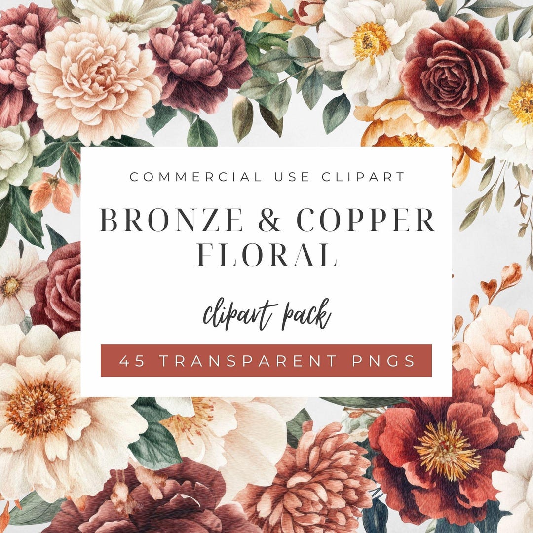 Autmn Flower PNG, Bronze and Copper Florals, Chrysanthemum, Gardenia ...