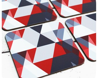 Geometric coasters | Etsy