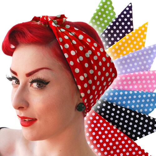 Rockabilly Polka Dot Bandana 8 Colours Roller Derby Bandana | Etsy
