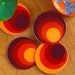 70s Circles Coasters Set of Four - 70s Graphic Retro Coasters - 1970s ...