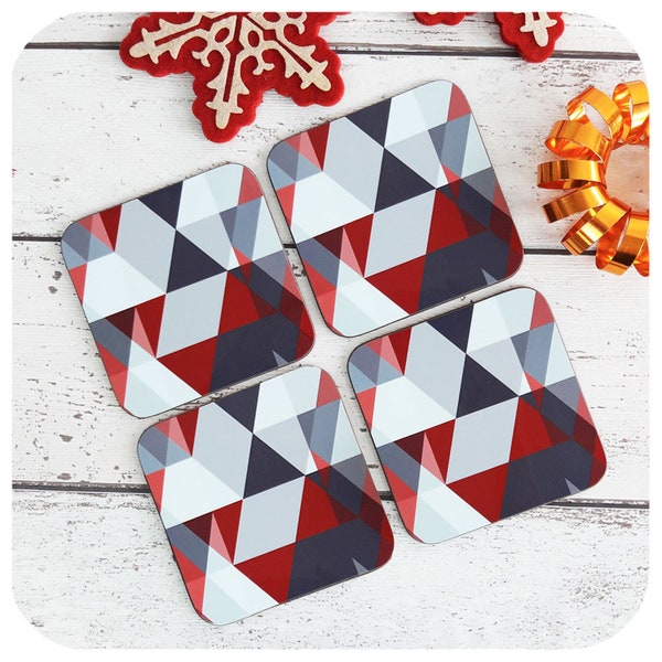 Grey Aqua Red - Etsy