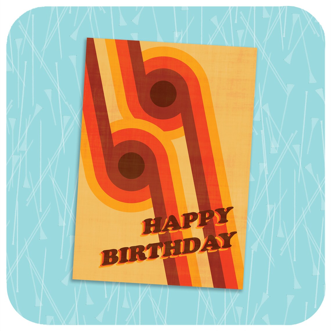 70s Birthday Card Retro Birthday Card 1970s Supergraphic | Etsy