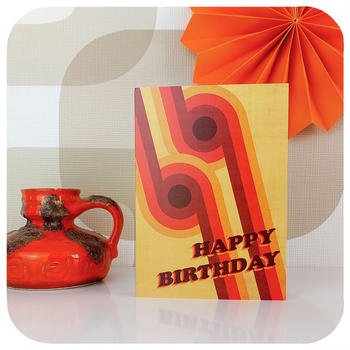 70s Birthday Card Retro Birthday Card 1970s Supergraphic | Etsy