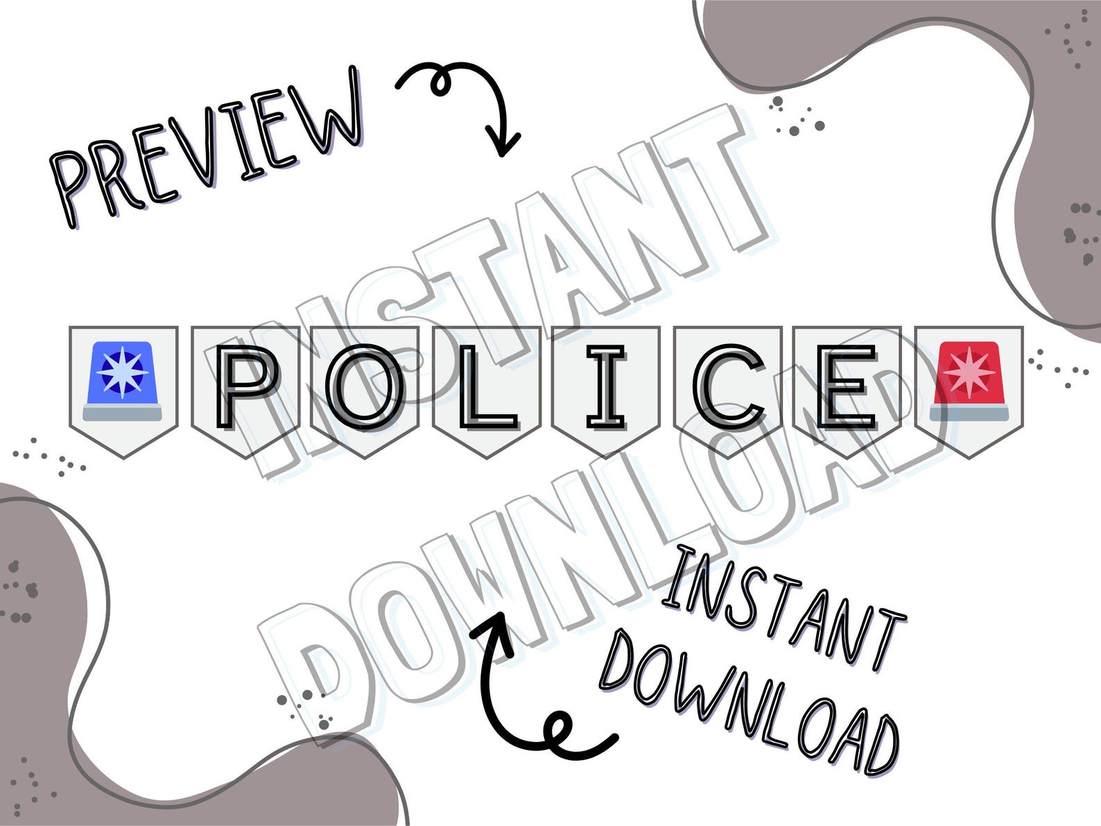 Dramatic Play Police Station Sign | Printable PDF (digital Download) - Etsy