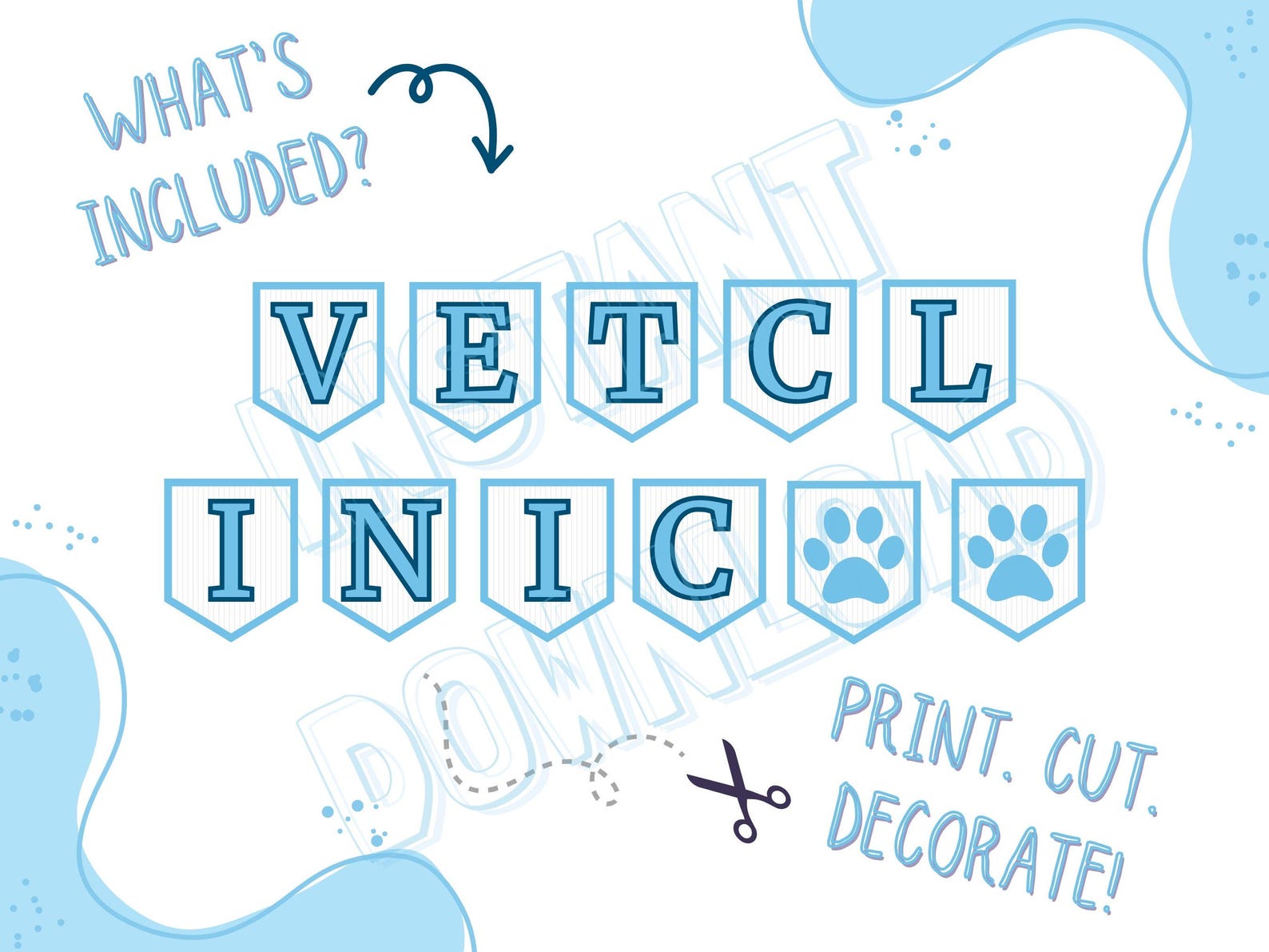 Vet Clinic Theme Sign | PDF | Digital Instant Download | Dramatic Play ...
