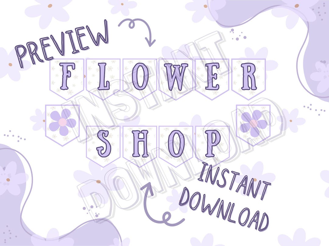 Dramatic Play Flower Shop Sign | Printable PDF | (digital Download) - Etsy