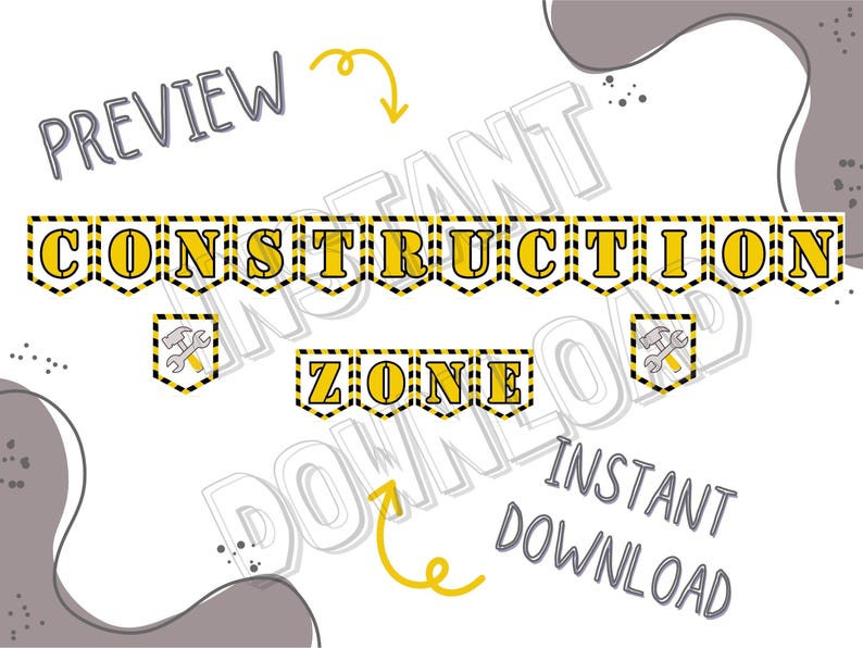 Construction Site Sign | PDF | Digital Instant Download | Dramatic Play ...