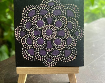 Mandala Mini Canvas Painting - Etsy