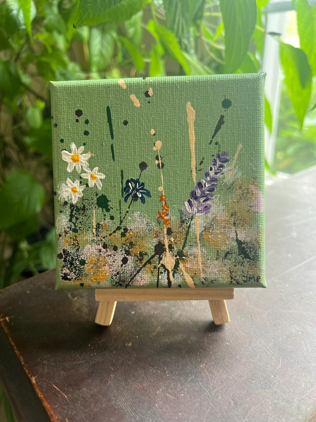 Cute Flowers on Mini Canvas - Etsy