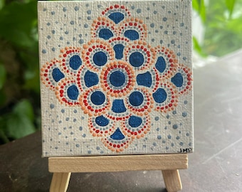 Mandala Mini Canvas Painting - Etsy
