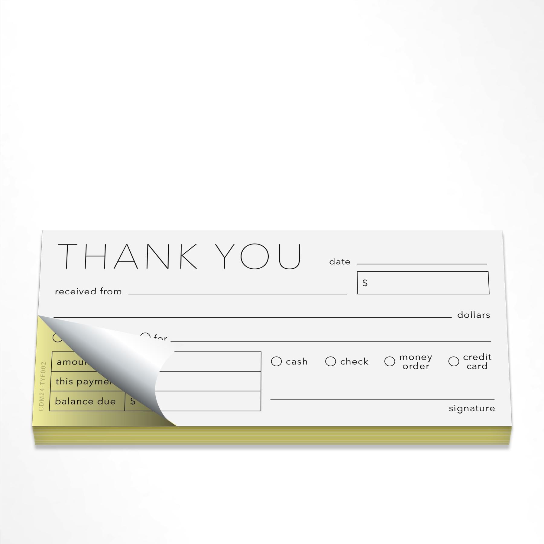 Carbonless Receipt Book | Duplicate Invoice Pad | Thank You & Receipt ...