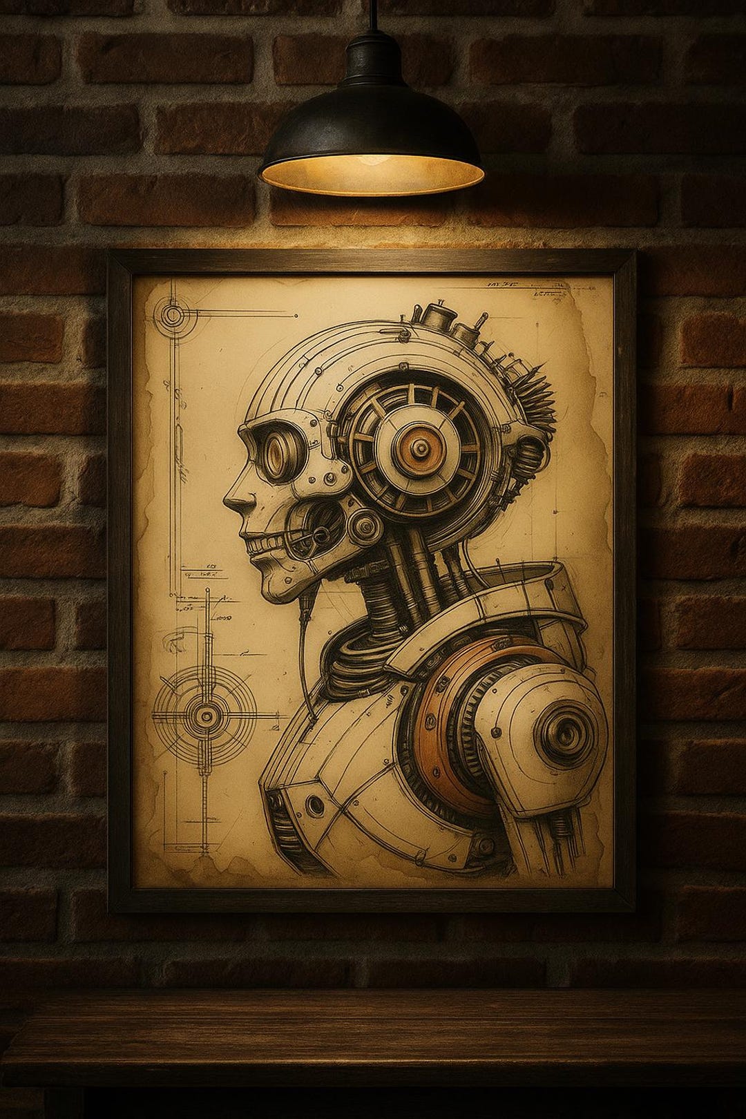 Mechanical Skull Blueprint – Steampunk Robot Head Schematic Print - Etsy