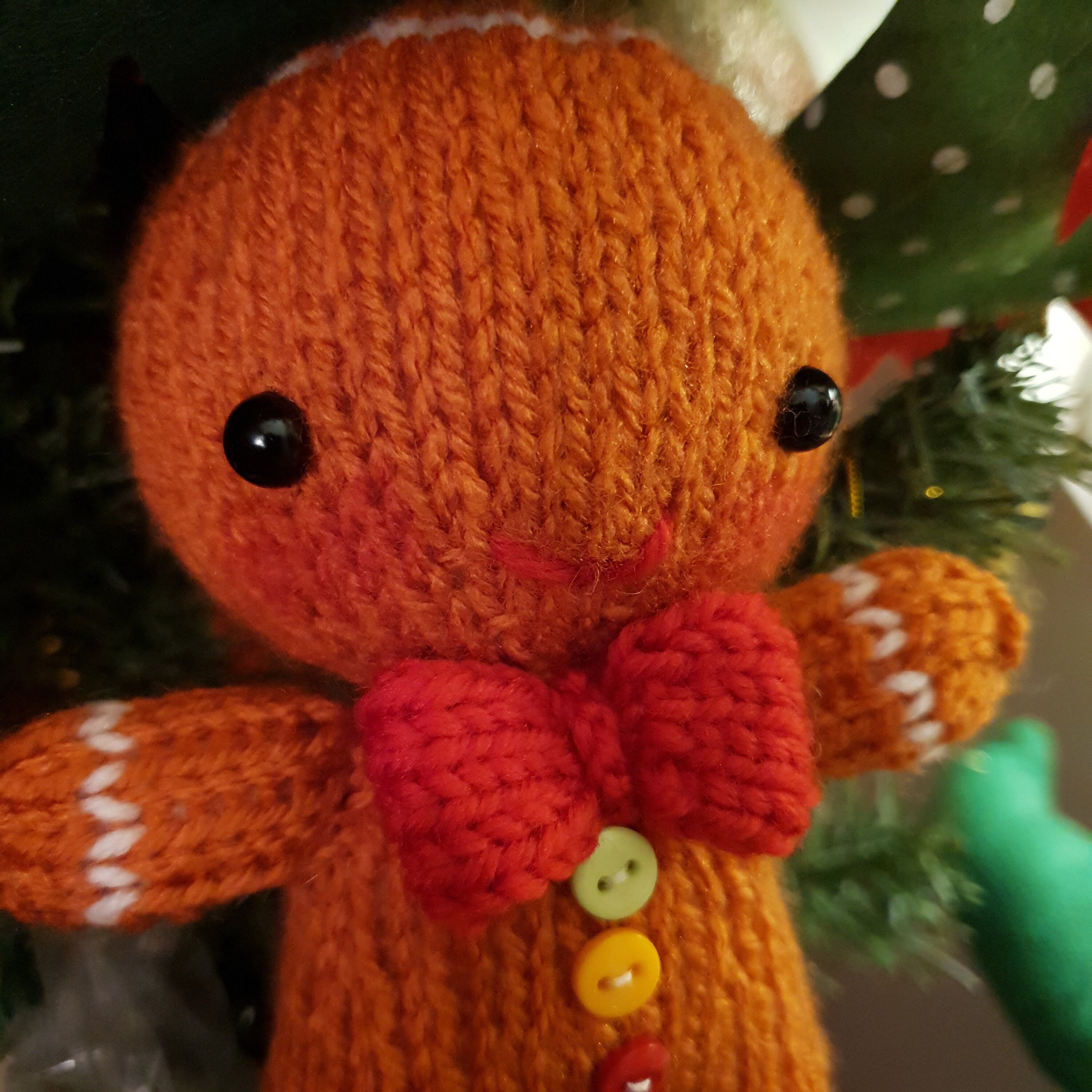 Christmas Gingerbread Man Knitting Pattern: Easy Holiday Ornament (PDF ...