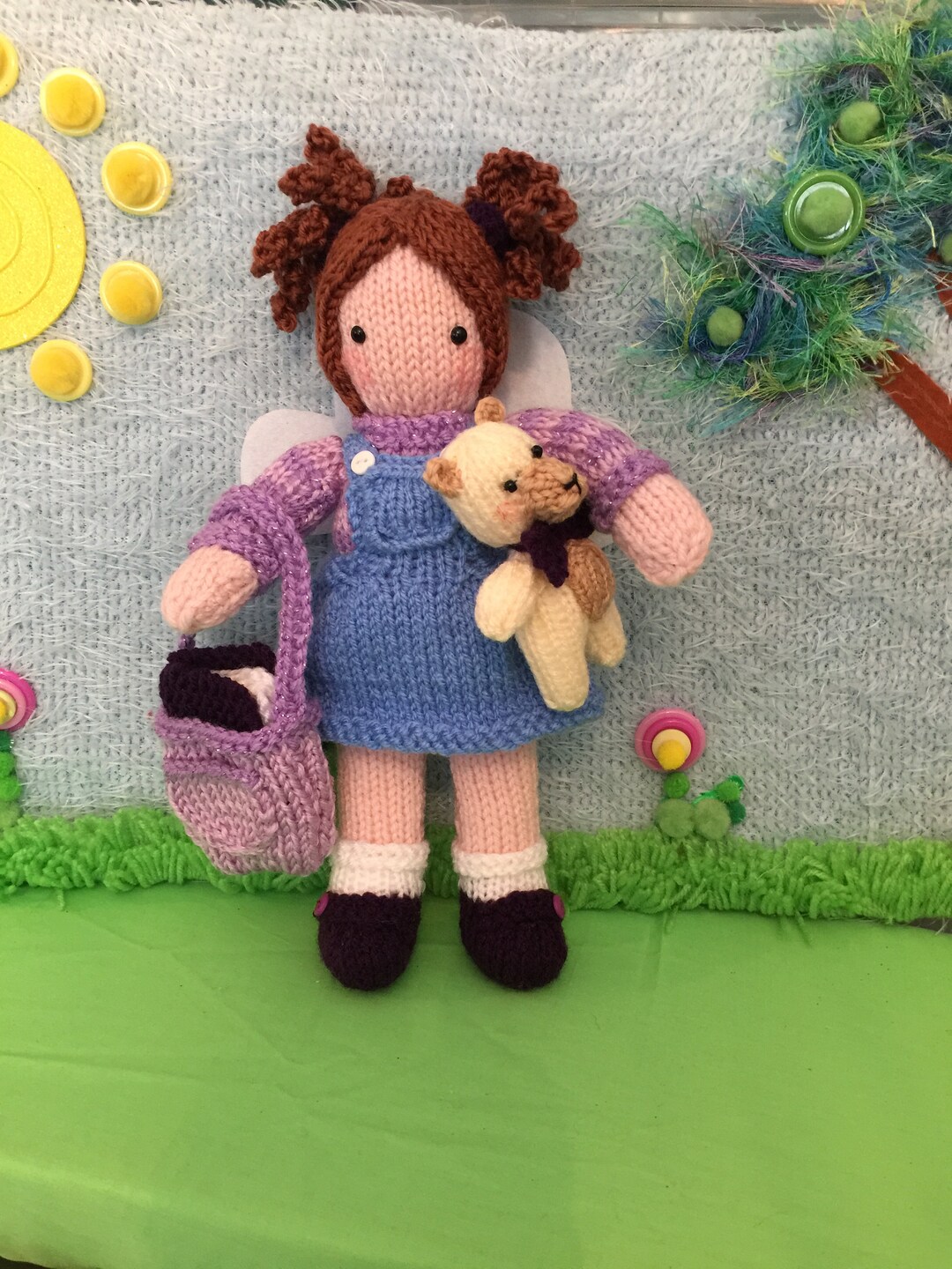 Molly the Bookworm, and Bear Knitted Pattern - Etsy