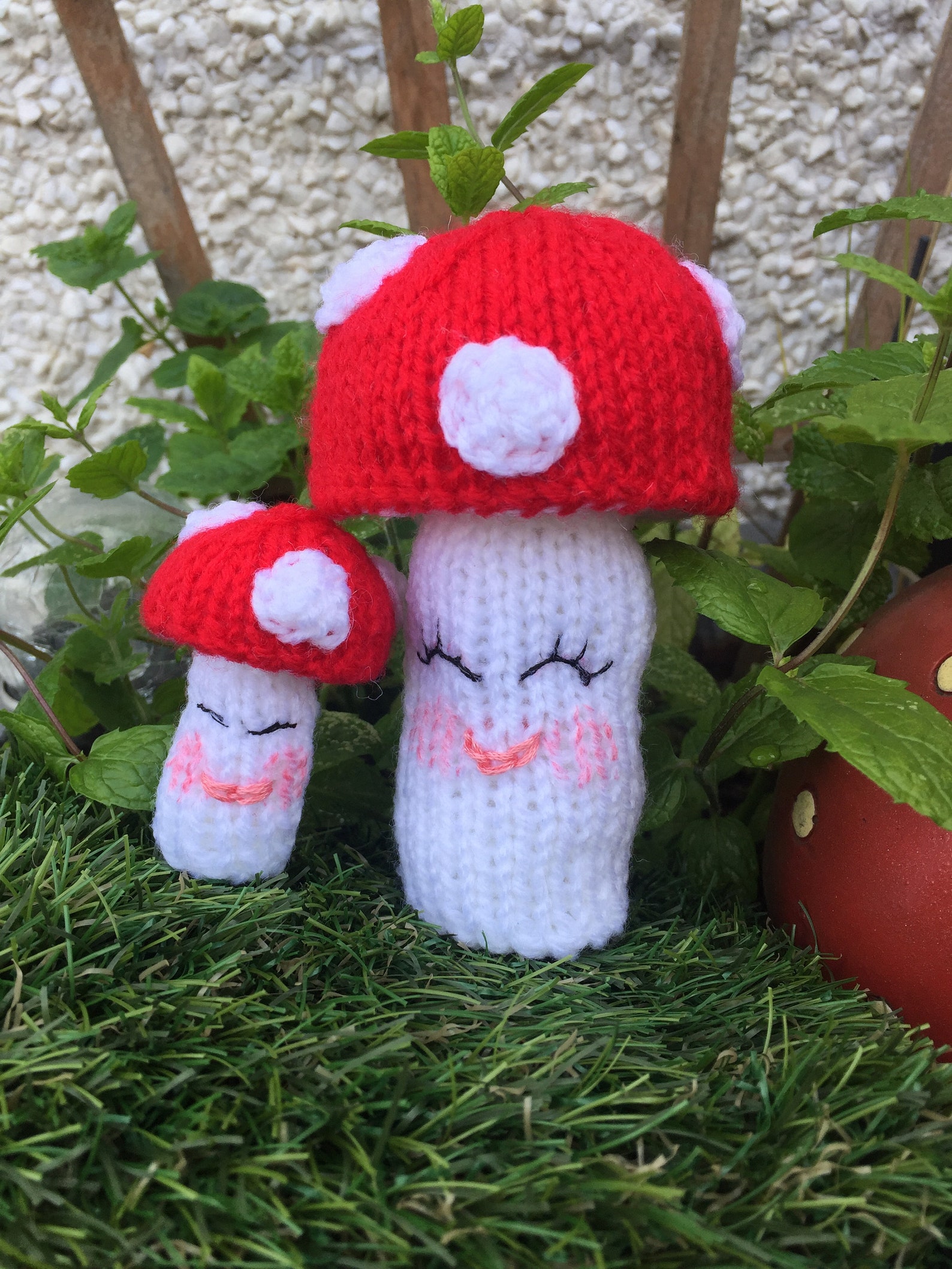 Mother & Baby Toadstool Knitting Pattern - Etsy UK