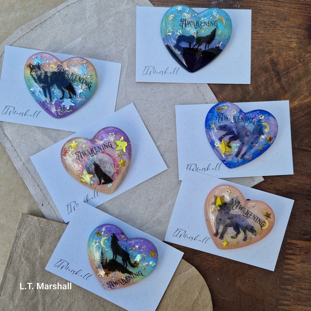 Awakening - Werewolf Fan Merch - Resin Heart Badges / Brooches - Etsy