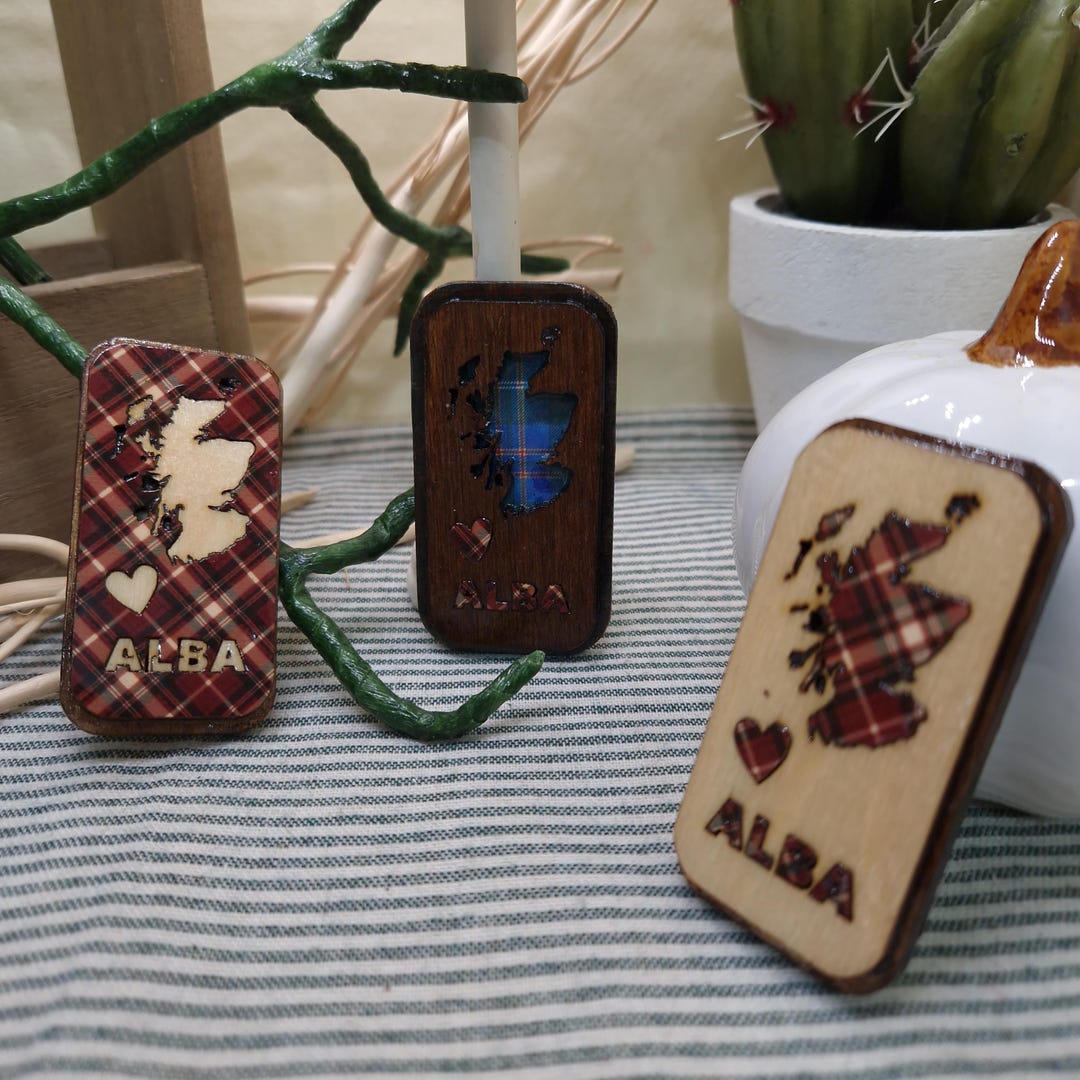 Scottish ALBA Wooden Fridge Magnets – Laser Cut Scotland Map With ...