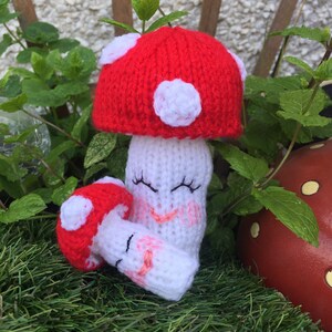 Mother & Baby Toadstool Knitting Pattern - Etsy UK