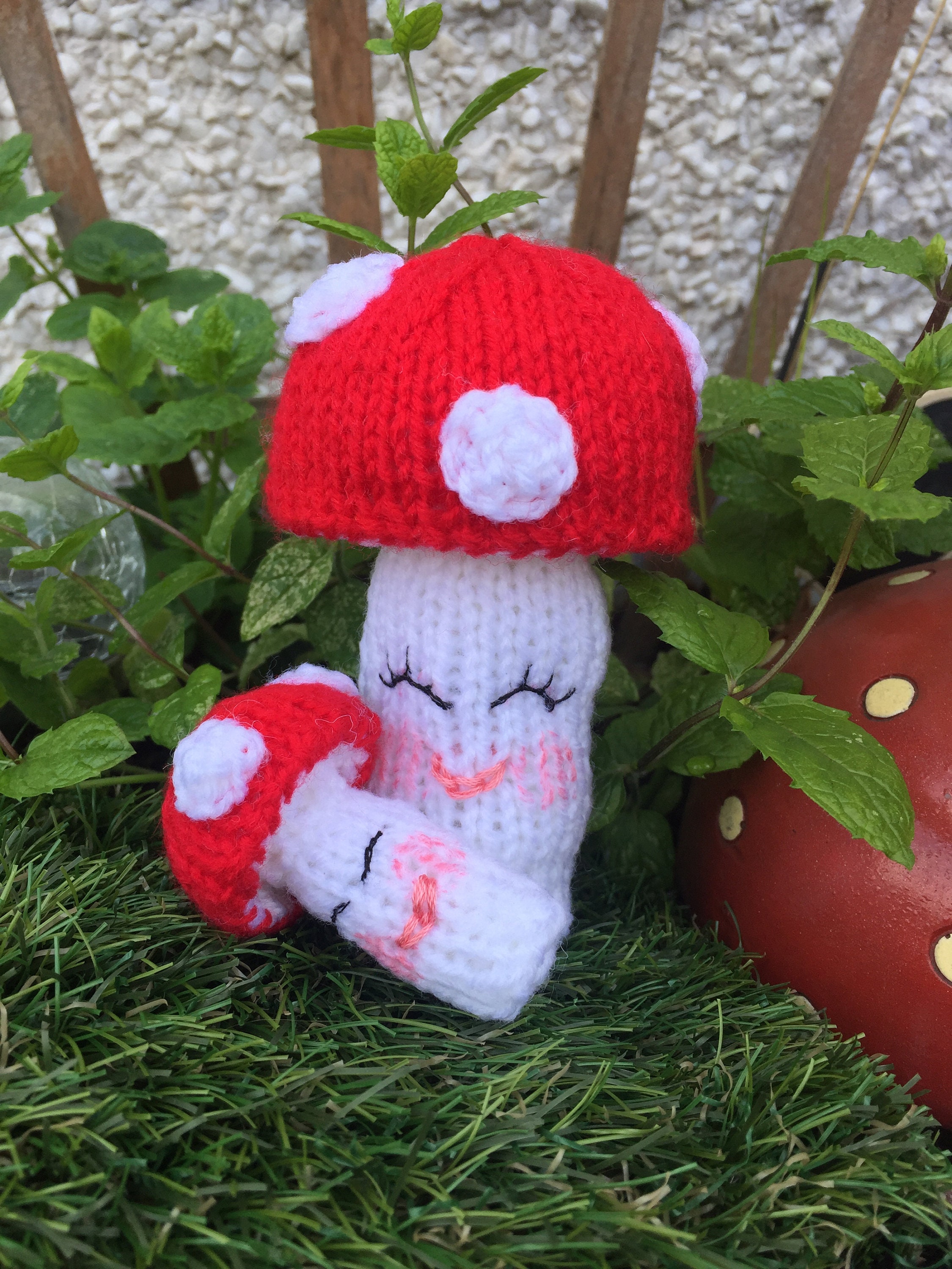 Mother & Baby Toadstool Knitting Pattern - Etsy UK