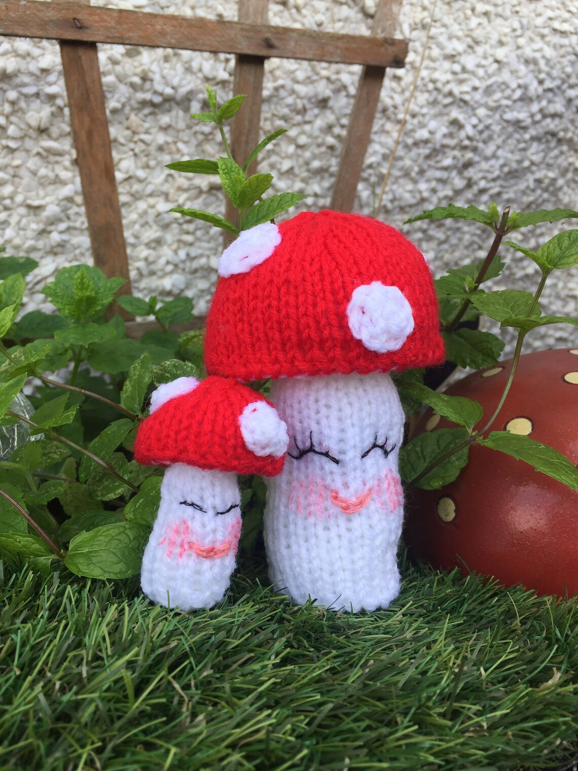 Mother & Baby Toadstool Knitting Pattern - Etsy UK