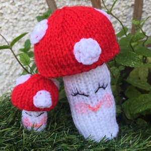 Mother & Baby Toadstool Knitting Pattern - Etsy UK