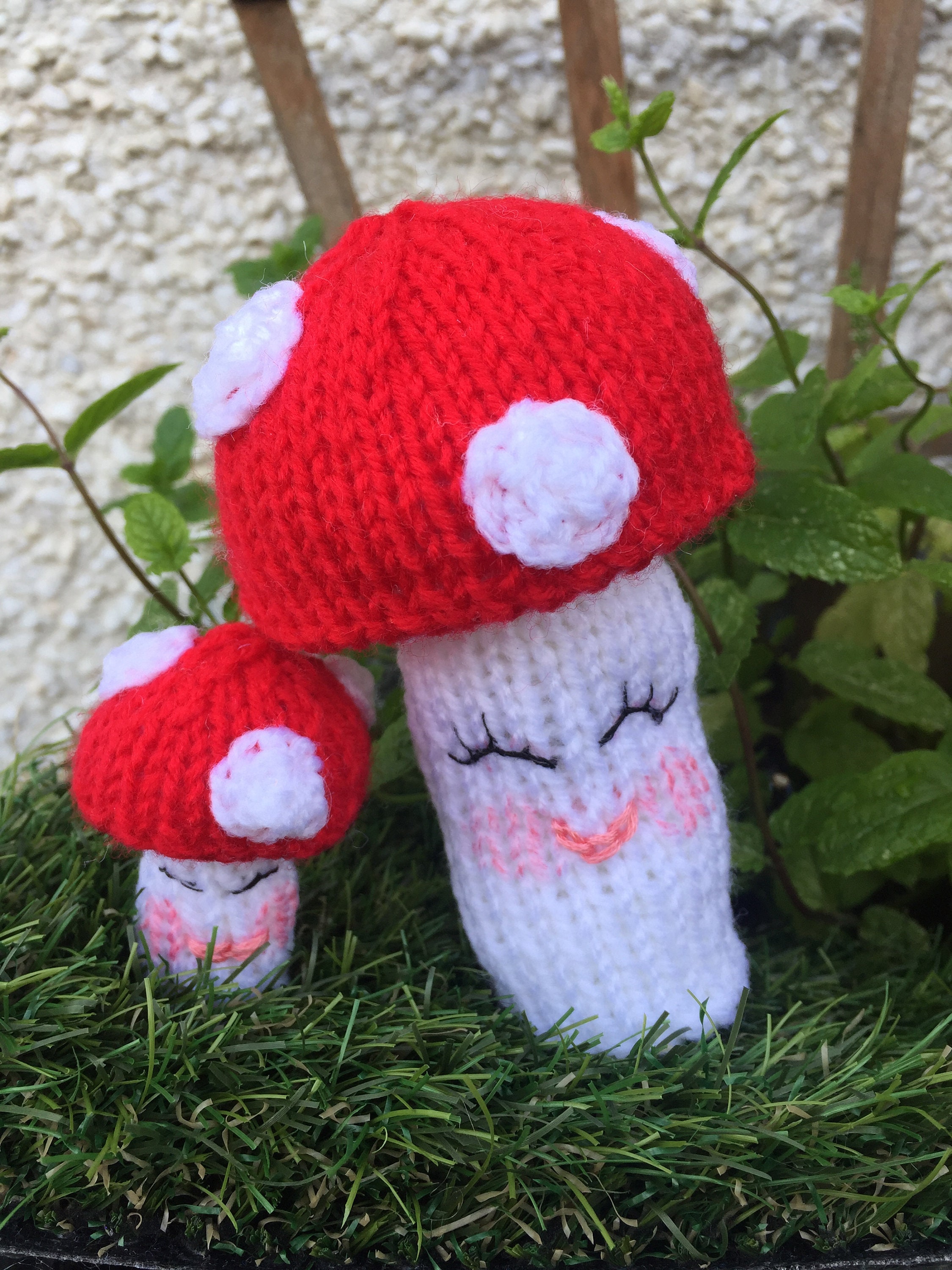 Mother & Baby Toadstool Knitting Pattern - Etsy UK
