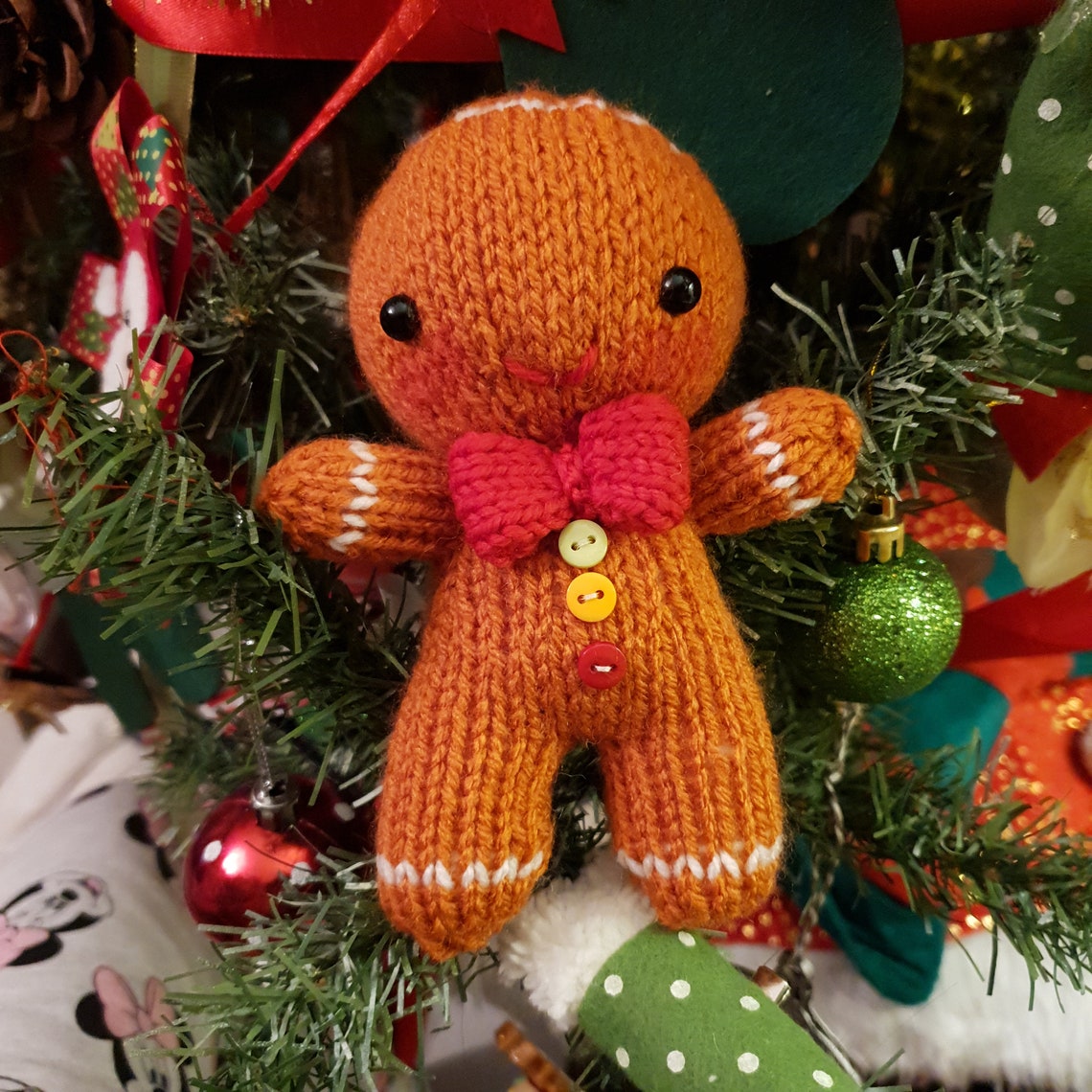 Christmas Gingerbread Man Knitting Pattern - Etsy Hong Kong