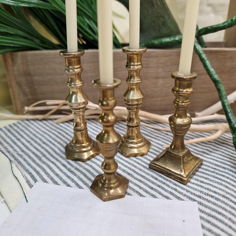 Brass Candle Base 4 - Etsy UK