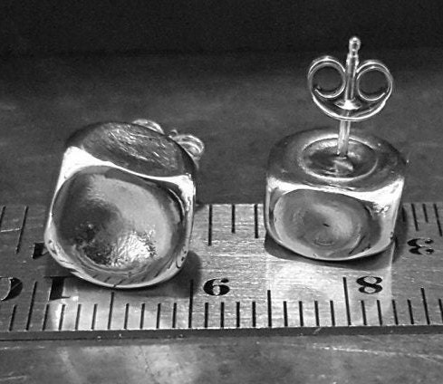 Cube Stud Earrings Square Studs Caramel Candy Studs | Etsy