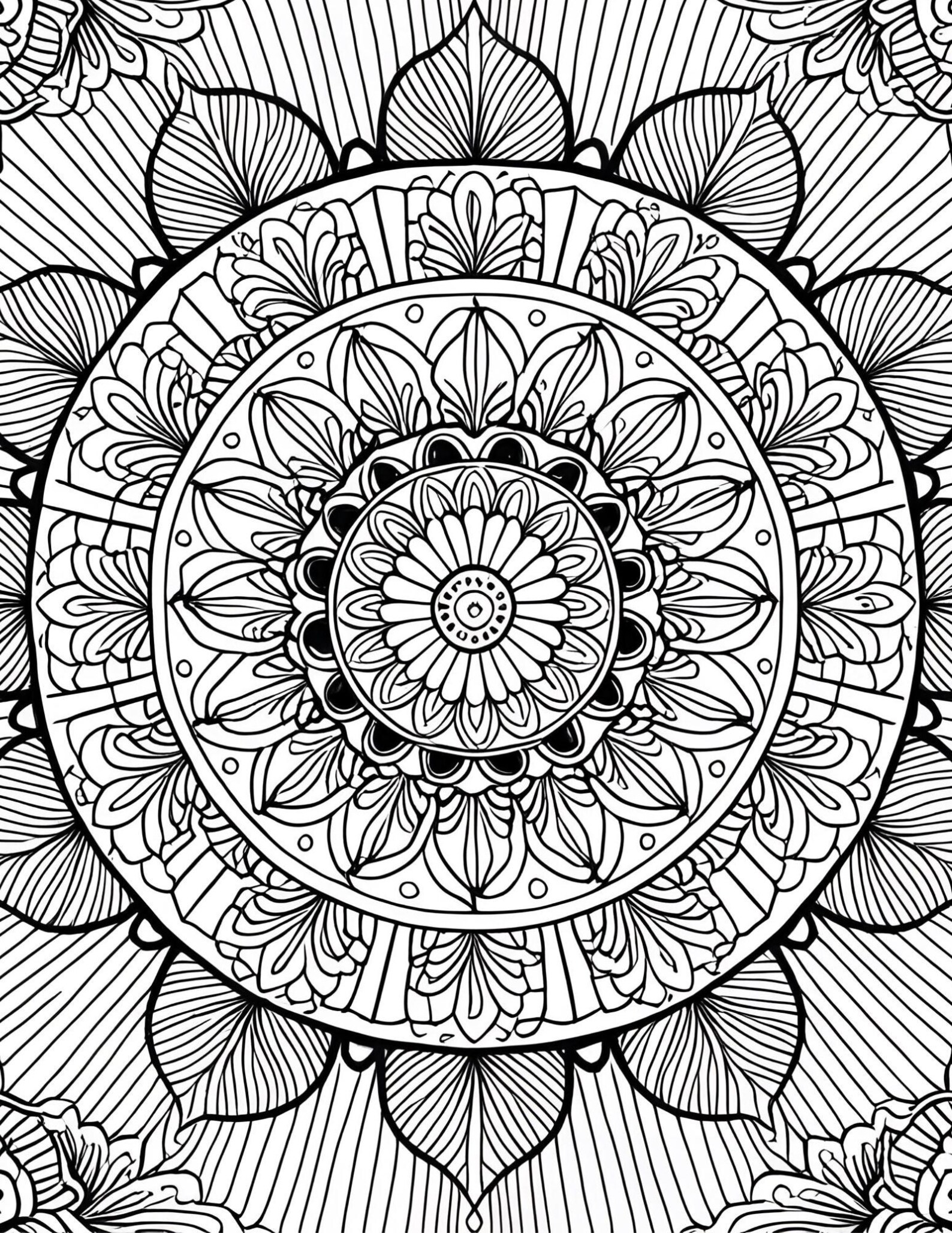 Mandala Coloring Pages for Adults – Relaxation & Mindfulness Printable ...