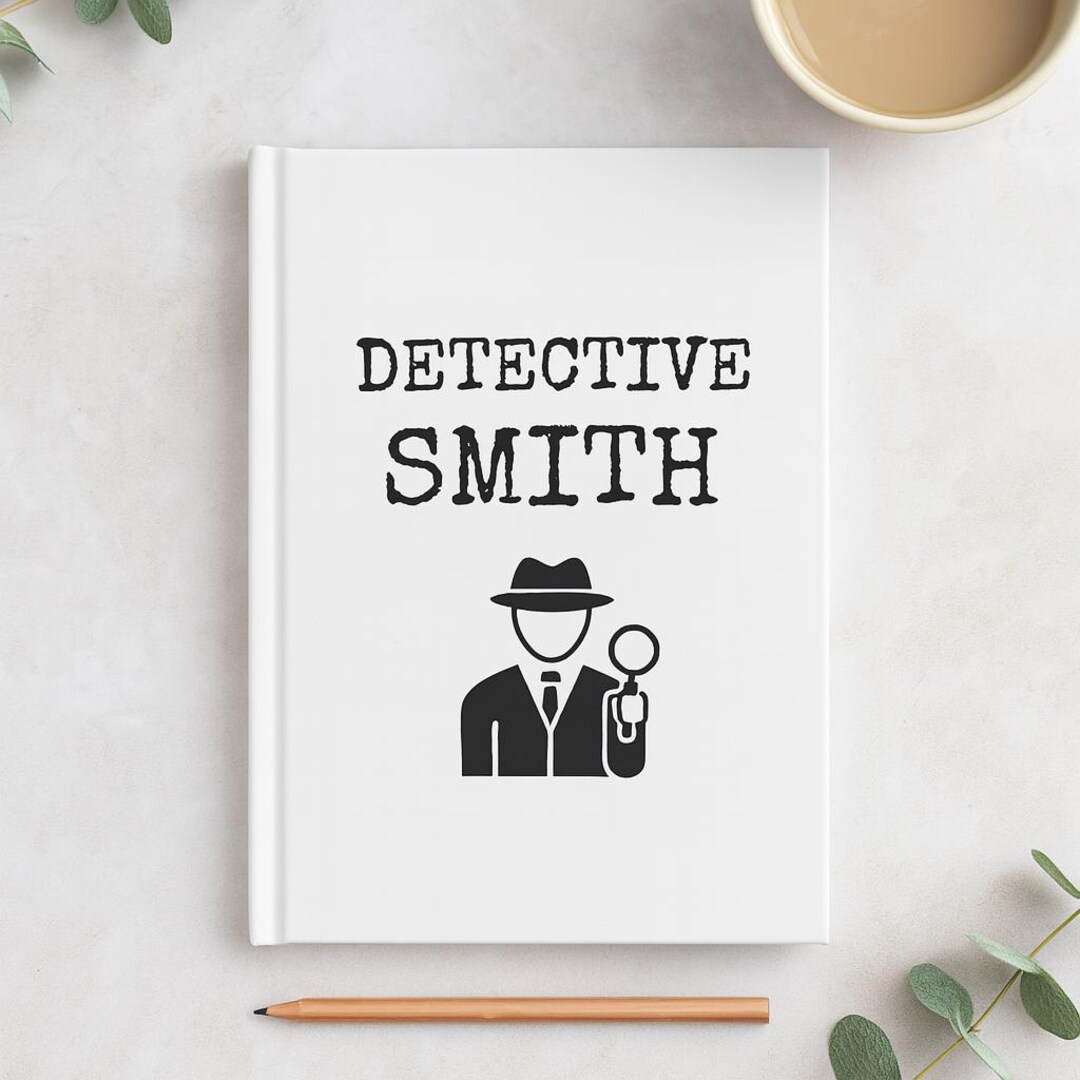 Detective Custom Journal, Personalized Hardcover Notebook, Noir ...