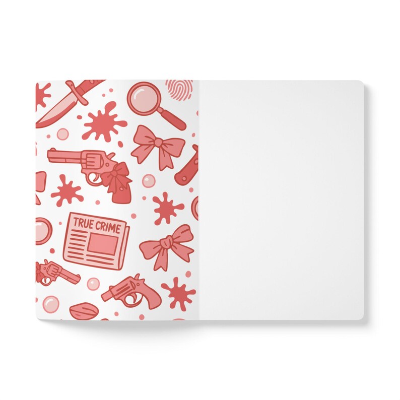 Coquette Crime Notebook, Pink Aesthetic Journal, True Crime Softcover ...