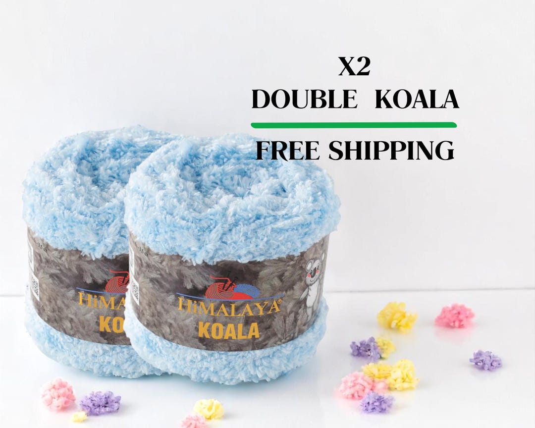 Chunky Plush Polyester Yarn: Himalaya Koala - Bulky Amigurumi, Crochet ...
