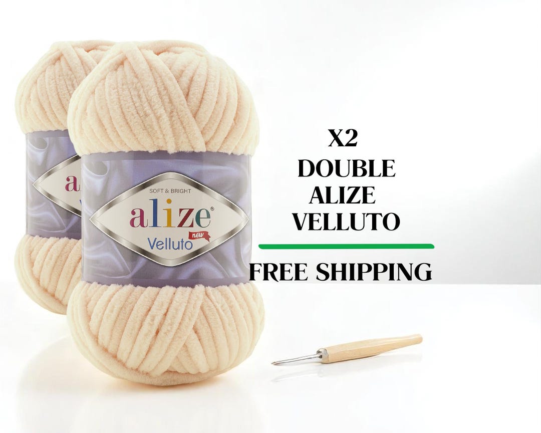 Alize Velluto Chenille Yarn: Soft Plush Knitting, Baby Blanket Yarn - Etsy