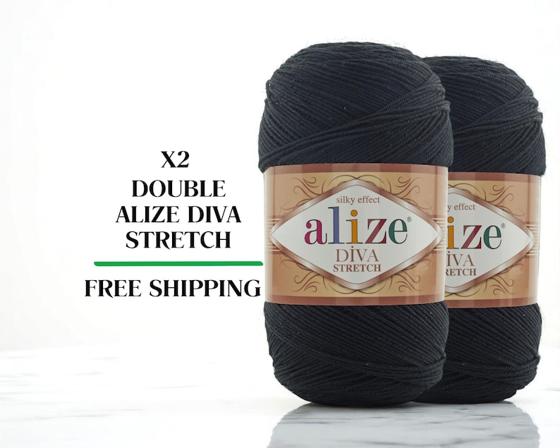 Alize Diva Stretch Yarn, Bikini Yarn, Swimsuit Yarn, Elastic Swimsuit ...
