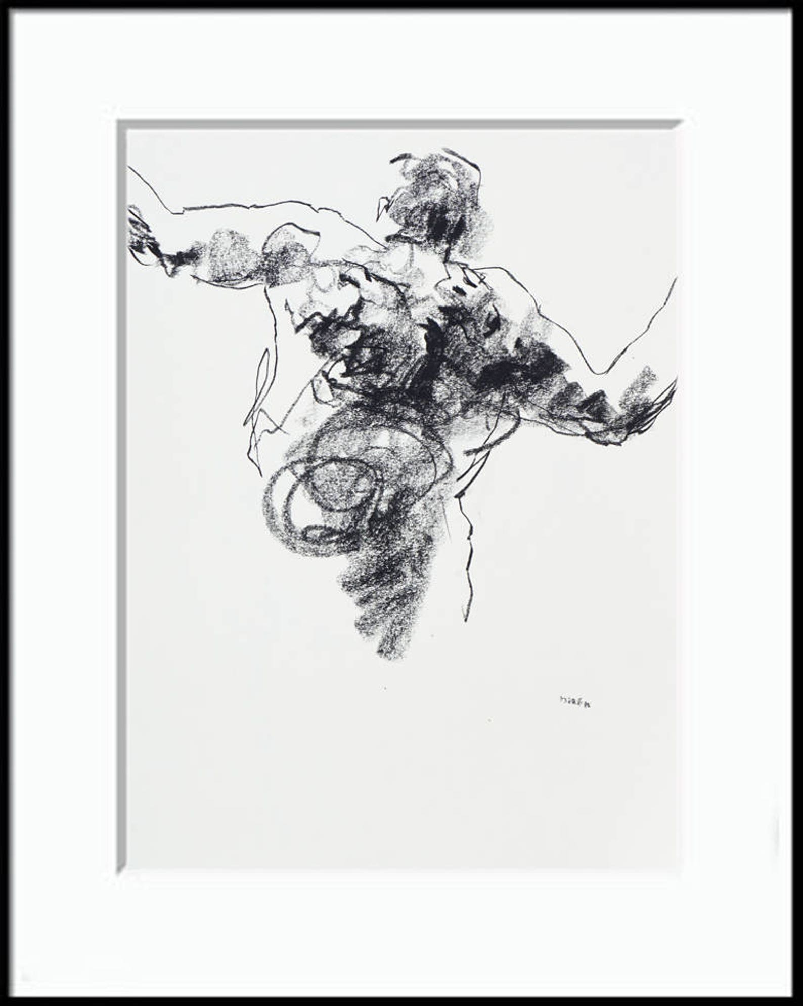 Male Figure Line Drawing, Sketch Art, Artistic Nude Art, 11x14 figure ...