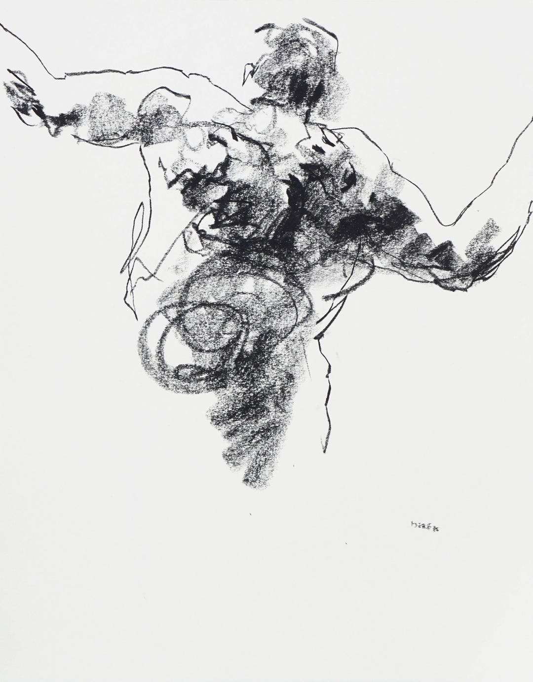 Male Figure Line Drawing, Sketch Art, Artistic Nude Art, 11x14 figure ...